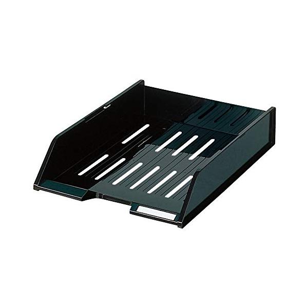 寸法  250*330*69mm サイズ  A4 タテ 内寸法(W*D*H)  233*327*60mm 色  黒文房具・オフィス用品:事務用品:机上用品・文具収納:書類トレー・レターケース