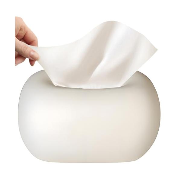 おしゃれなデザイン ：シンプルで洗練されたデザインで、白を基調としたおしゃれな外観で、どんなインテリアにも馴染みやすくなっています。リビングやトイレ、キッチンなどのどこに置いても違和感なく、部屋の雰囲気を損ねることなく使用できます。 ティッ...