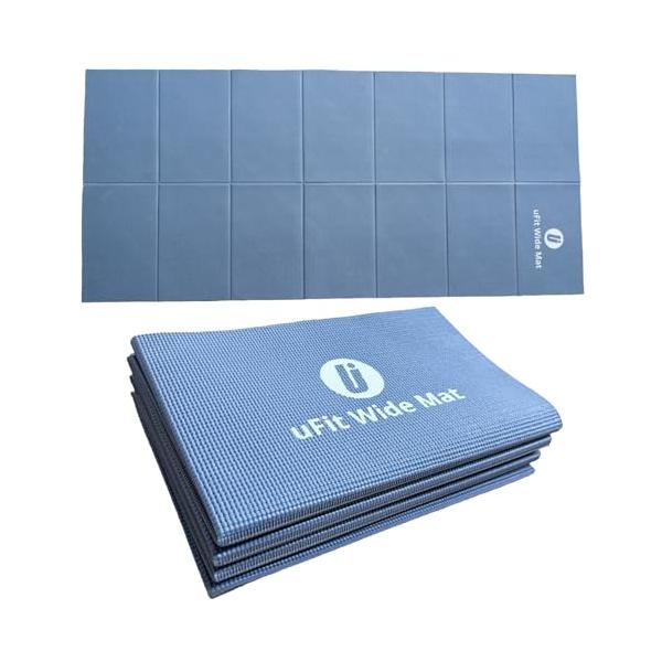 200*90cmの幅広サイズ uFit Exercise Matは、広げると縦200cm、横90cmの特大サイズになります。高身長の方でも、手や足がはみ出ることなく快適に筋トレやヨガをすることができます。 折り畳めるから収納が楽々 特大サイ...