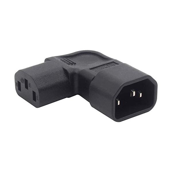 3ピン メス (IEC-60320-C13) * 3ピン オス (IEC-60320-C14) 右向きデスクトップパソコン、液晶、テレビ、レコーダーなどで3ピン オス (IEC-60320-C14)コネクタが背面にある場合に当アダプターを使...