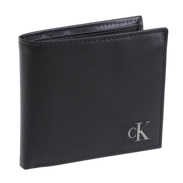 カルバンクライン/CALVINKLEIN/二つ折り財布/BILLFOLD/WITH/COIN/POCKETカルバンクラインらしいクリーンなブラックレザーが映える二つ折り財布で、フロントのロゴプレートがさりげなく上品なアクセントになっています...