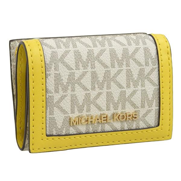 マイケルコース/MICHAELKORS/三つ折り財布アイコニックな柄にアクセントカラーが目を惹く魅力溢れる三つ折り財布。コンパクトで小さいバッグやクラッチバッグ等にスッキリと収まるアイテムです。【ギフトにもおすすめです。】 ■品番：35F3...