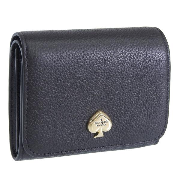 ケイトスペード/KATESPADE/二つ折り財布/kayla/pebbled/leather/smallメタルスペードロゴがきらめく二つ折り財布。小さなバッグにも収まるスモールサイズながらキャッシュやカード類をスマートに収納でき、使い勝手の...
