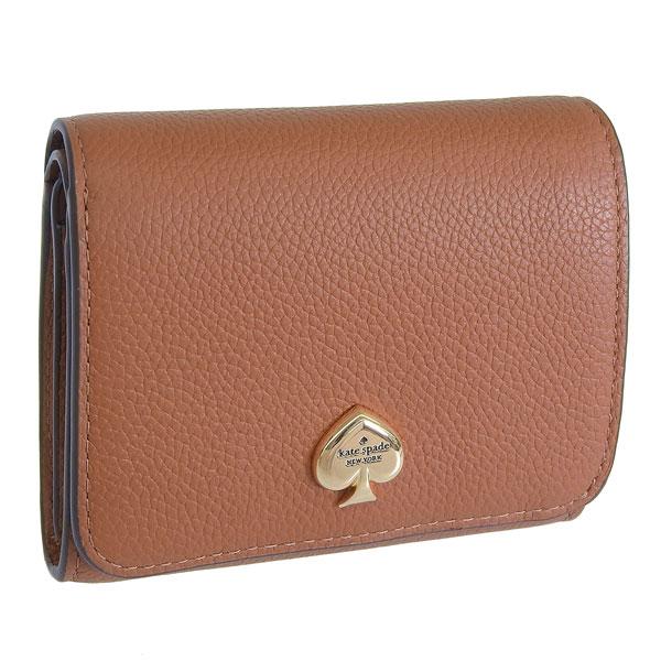 ケイトスペード/KATESPADE/二つ折り財布/kayla/pebbled/leather/smallメタルスペードロゴがきらめく二つ折り財布。小さなバッグにも収まるスモールサイズながらキャッシュやカード類をスマートに収納でき、使い勝手の...