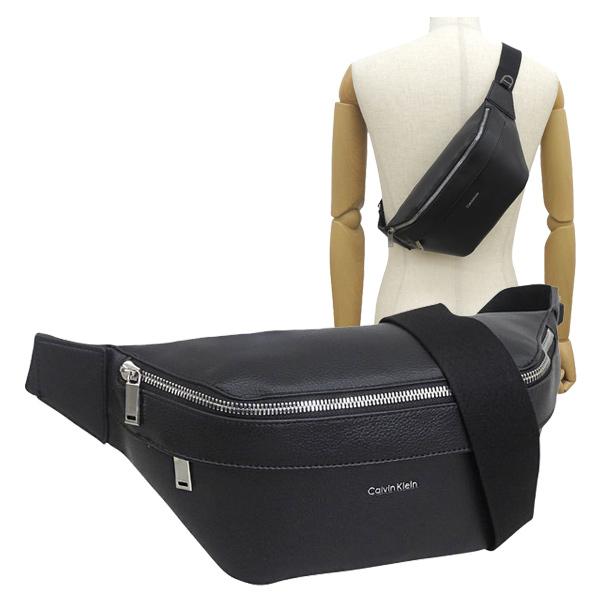 カルバンクライン/CALVINKLEIN/ボディバッグ/RAISED/WAISTBAGスタイリッシュなシルエットにメタルロゴを効かせたウエストバッグ。シボ感のあるフェイクレザー素材を使用し、ブラックのワントーンながら存在感のある仕上がりです...