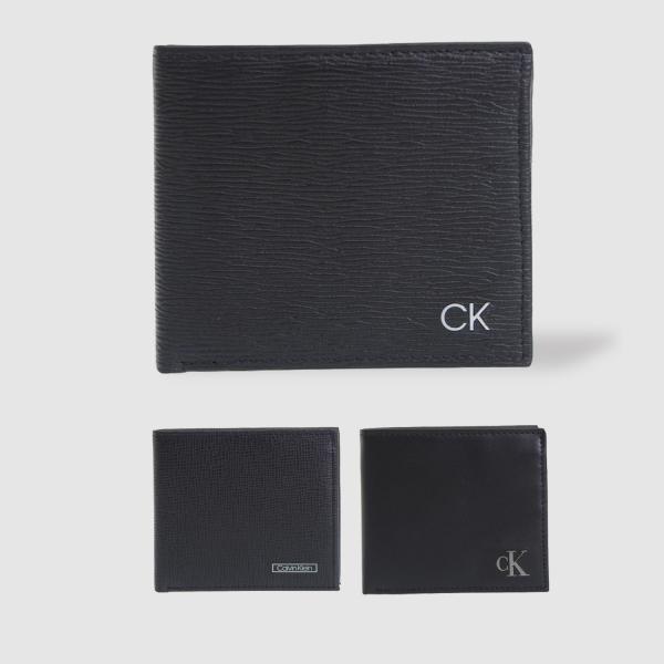カルバンクライン/CALVINKLEIN/二つ折り財布/BILLFOLD/W/COIN/POCKET上質なブラックレザーにワンポイントのメタルロゴが映える二つ折り財布。札入れ・カードポケットに加えて小銭入れを備えた実用的な仕様で、コンパクト...