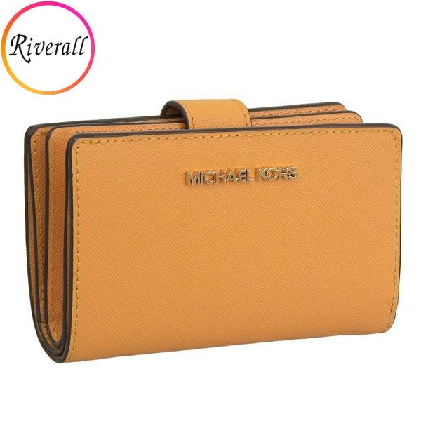 マイケルコース/MICHAELKORS/二つ折り財布/MD/BIFLD/ZP/CN/WLLETフロントのメタルロゴが華やかな二つ折り財布。仕切り付き小銭入れやカードポケットなど、収納が豊富で機能性にも優れたアイテムです。【ギフトにもおすすめ...