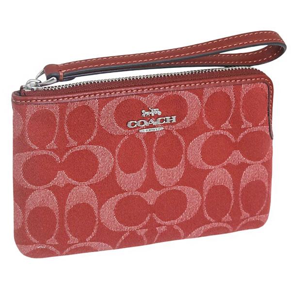 コーチ/COACH/ポーチ/CORNER/ZIP/IN/DENIM/SIGNATUREデニム調のシグネチャーキャンバスにレザーの組み合わせが魅力的なポーチ。目を惹くカラーと程よいサイジングでバッグにも収まりやすく、デイリーユースにピッタリな...