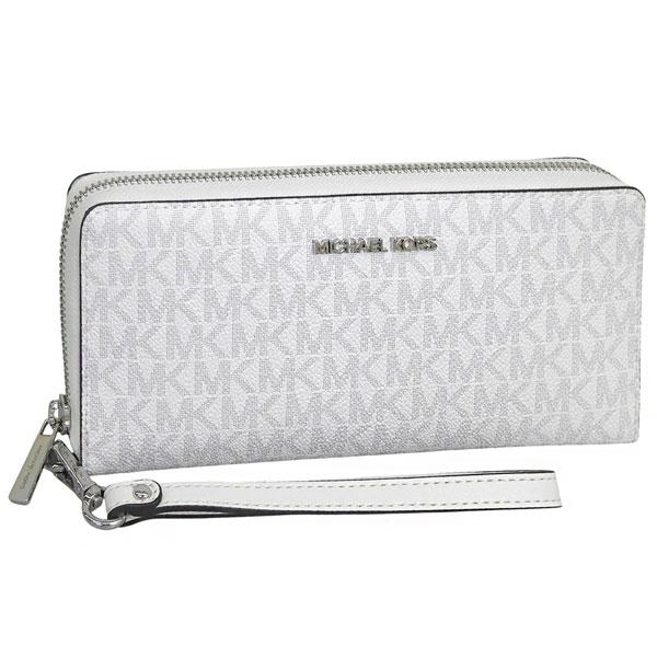 マイケルコース/MICHAELKORS/長財布上品な総柄とすっきりしたロングフォルムが大人っぽく洗練された印象の長財布。カードや紙幣を整理しやすいコンチネンタル仕様とラウンドジップで中身をしっかり守れる実用的なつくりで、スマートに活躍してく...