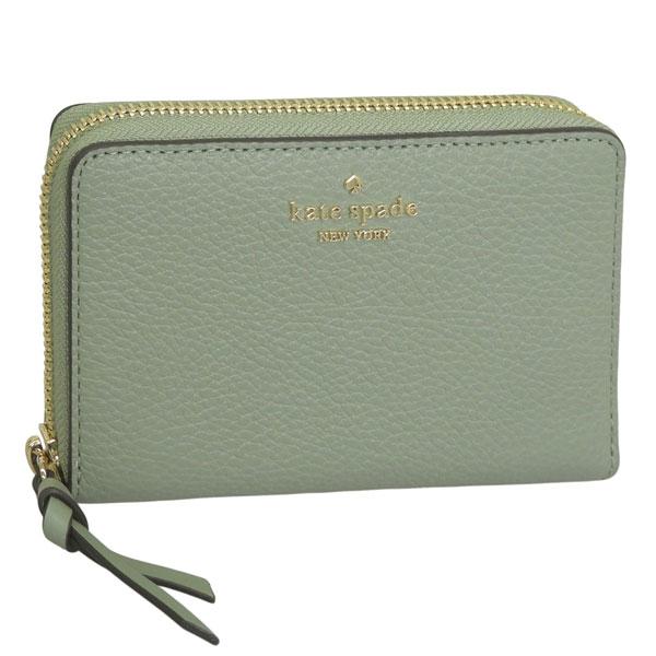 ケイトスペード/KATESPADE/二つ折り財布/KNATT/MED/WALLETコンパクト×高機能を極めた二つ折り財布。上質なぺブルドレザーにアイコニックなロゴが輝く、気品ある佇まい。手のひらサイズながら、独立したL字ファスナー小銭入れや...
