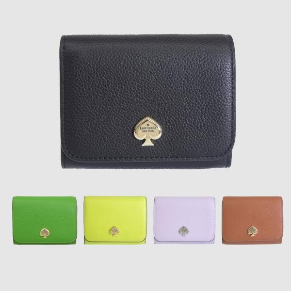 ケイトスペード/KATESPADE/二つ折り財布/kayla/kayla/pebbled/leather/small手に馴染むペブルレザーの質感と、目を惹くグリーンが魅力の二つ折り財布。コンパクトながら実用性も抜群で、デイリー使いにぴったり...