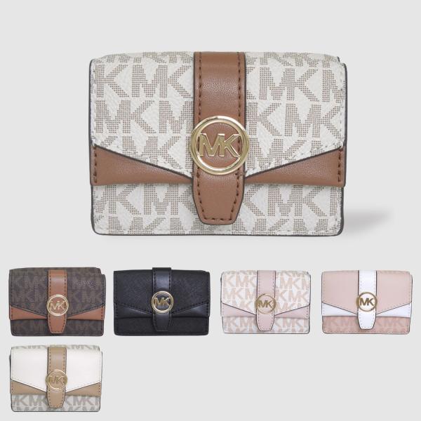 マイケルコース/MICHAELKORS/三つ折り財布ミニバッグにも収まりやすいサイズ感ながら、カードポケットや札入れ、小銭入れをしっかり備え、必要なアイテムをスマートに整理可能。デイリーからおでかけまで幅広く活躍する、使い勝手の良いお品物で...