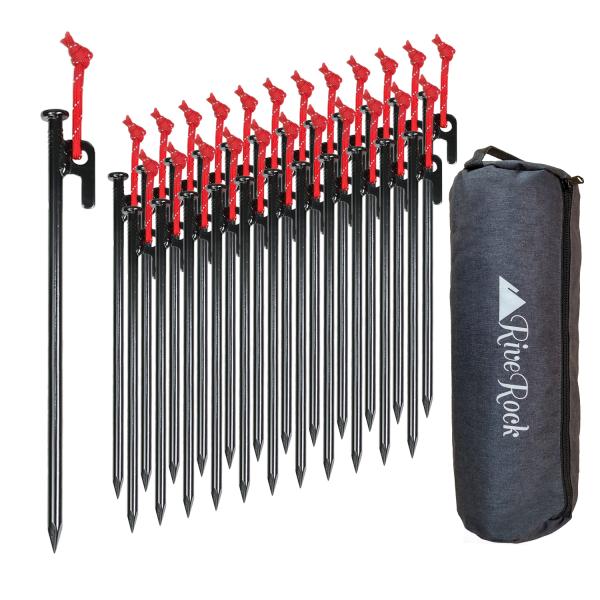 サイズ　長さ約30cm　重さ約160gテント、タープの設営に必要なペグです。砂利や石混じりの固い地面でも強く深く打ち込める強靭なペグです。大容量収納バッグでキャンプ道具、ペグハンマー、スチールペグ、ロープ、自在金具などを1つにまとめられます...