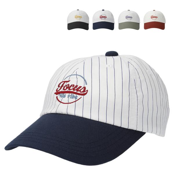 商品名90s Stripe Cap（ナインティーズストライプキャップ）ブランド名BASIQUENTI（ベーシックエンチ）商品の特徴90年代リバイバル寄せのヴィンテージライクなローキャップストライプに相性の良い落ち着いた大人色でバイカラー配色...