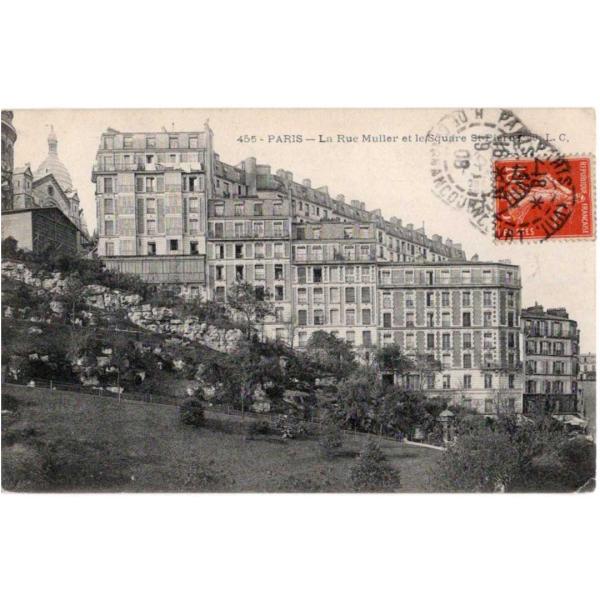 作品について1900年前後、ベル・エポックの輝きに包まれたパリの風景を写した、当時の実写ポストカードです。エッフェル塔、モンマルトルの丘、そして街角の記念碑――いまでは失われた馬車の音やガス灯の明かりが、静かな紙面の上に息づいています。本品...