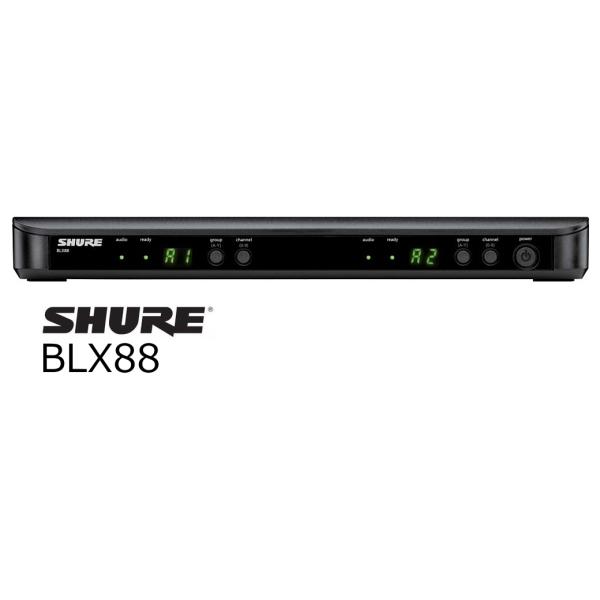 【Shure】BLX88BLX Wireless用据置型2ch受信機　■BLX Wireless用デュアルチャンネル・ダイバーシティ受信機■スイッチを押すだけでRF干渉の恐れの少ないグループ、チャンネルを自動的に検出するQuickScan ...
