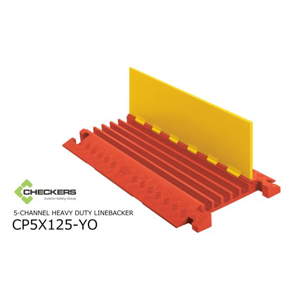 ヘビーデューティー・ケーブルプロテクター5チャネルケーブルプロテクター  LinebackerCP5X125-YOヒンジ付き蓋を備えたLinebacker 5チャンネルケーブルプロテクターは、過酷な気象条件やトラック等大型車両の通行が多い箇...