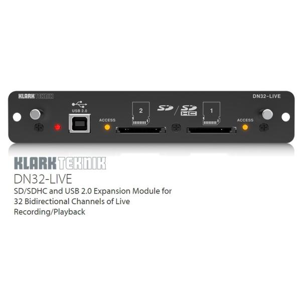 ライブ録音/再生を32-双方向チャンネル可能にしたSD / SDHCおよびUSB 2.0拡張モジュールMIDAS M32およびBEHRINGER X32ミキサー用のDN32-LIVE SD / SDHCおよびUSB 2.0拡張モジュールは、...