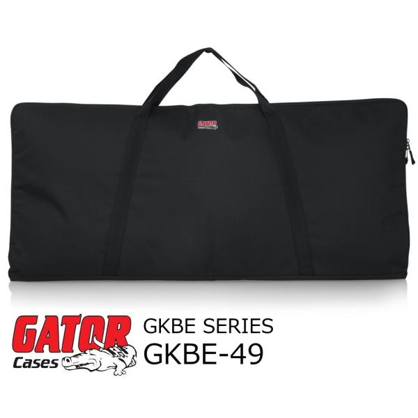 GKBE SERIES49鍵キーボード用エコノミー・ギグ・バッグ。●頑丈なナイロン製のギグ・バッグ（49鍵のキーボードにフィット）●10mm パッド●シンプルなエンベロープスタイル・バッグ（あらゆるレベルのポータブル・キーボード用）●ナイロ...