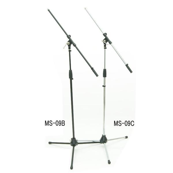 Triprop「MS-09 series」MS-09C,MS-09Bは標準ブームのマイクスタンドです。ライブやスタジオなどでの使用に最適です。【MS-09 ブームスタンド】・高さ/95-161cm・ブーム長/80cm・スタンド直径/72cm...