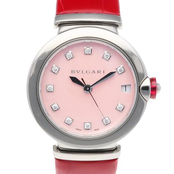 ■商品情報◆管理番号：RWA01000000005069◆ブランド：ブルガリ（BVLGARI）◆タイプ：ピンクシェル 11Pダイヤモンド オーバーホール済◆型番：LU33C2SLD/11◆対象：レディース◆カラー：シルバー/ピンク/レッド◆...