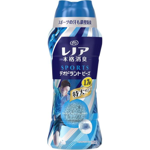 タフなニオイもパワー消臭&amp;7日間防臭*!*枕カバーで検証家族みんなに使えるクールリフレッシュの香りレノア柔軟剤以上の防臭成分をビーズに凝縮!加齢臭や部屋干し臭にも!柔軟剤の香りと相性バツグン!スポーツウェアにも使える!ペットのニオイ...
