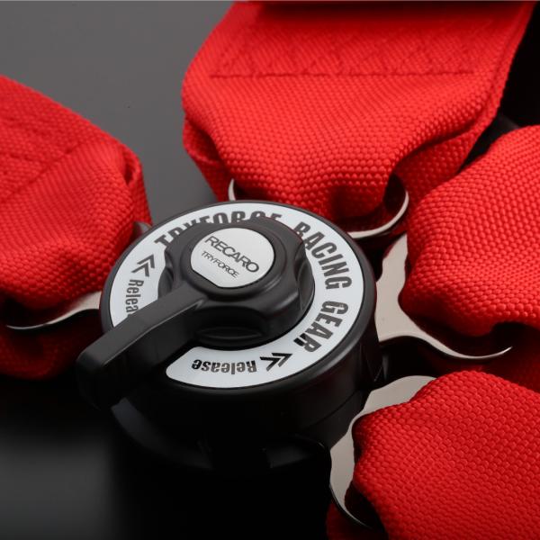 【発売日：2024年02月10日】RECAROxTRIALの４点式シートベルト（FIA公認） リリースレバーのセンターとショルダーベルト部にRECAROとTRIALのロゴ入りです。   [TRYFORCE RACING GEAR]ベルト幅：...