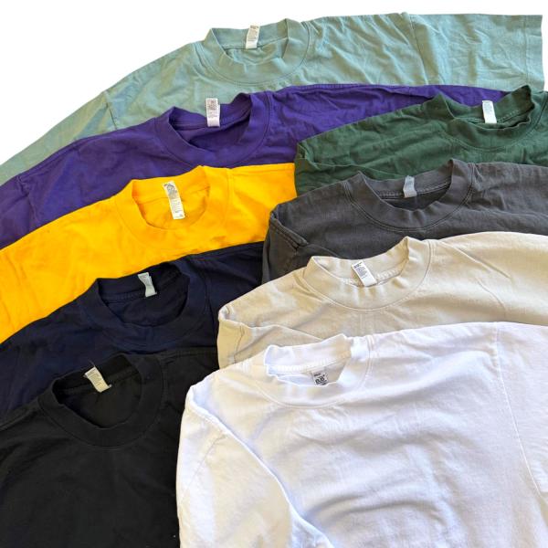 【発売日：2025年05月01日】商品名：LOS ANGELES APPAREL　6.5oz Garment Dye CREW S/S TEE商品詳細：6.5ozと適度な厚さで、後染め加工が施されているため、程よく柔らかい質感です。身幅広め...
