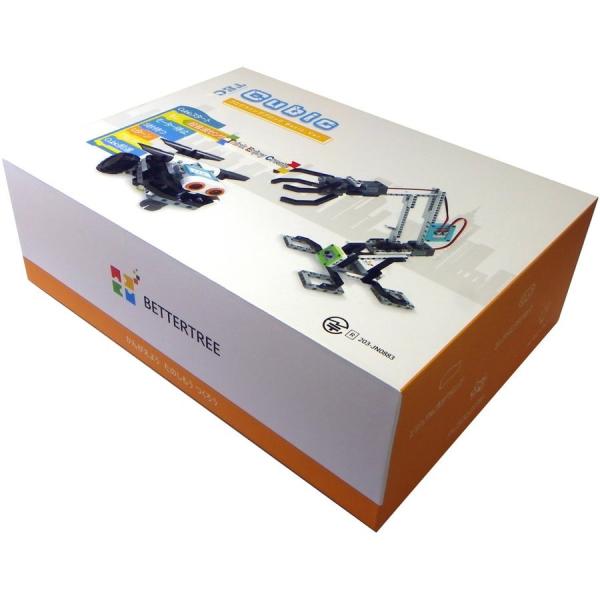 専用ソフトScratchPi（スクラッチ拡張版・無料）を使い、プログラミングができますセット内容：メカブロック各種、コントロールブロック、超音波センサー、RGB　LED、音センサー、IRトランシーバー、ライントレーサー、DCモーター（２個）...