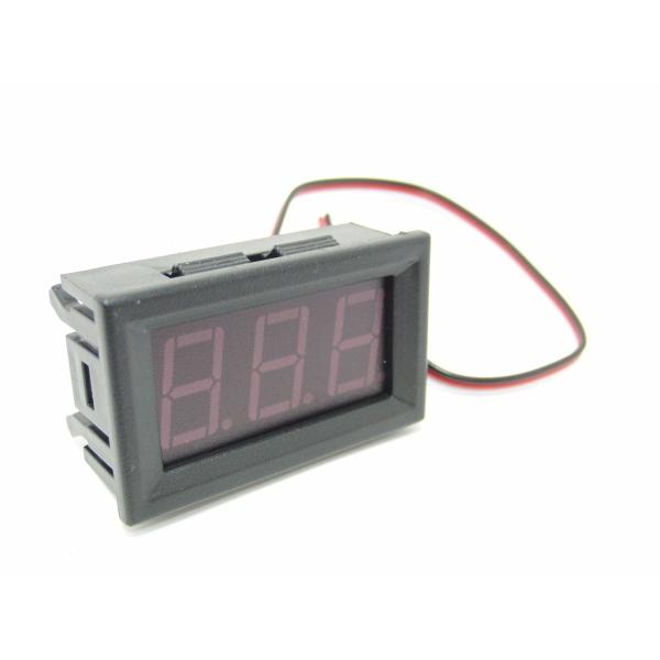デジタルの電圧計モジュールです。電圧計回路の電源は別供給できるので0Vから測定できます！LED：青色測定電圧範囲：DC0〜30V【配線】　赤：＋（電圧計回路用）　黒：−（電圧計回路用）　白：電圧測定用　赤と白をショートさせれば別電源を用意す...