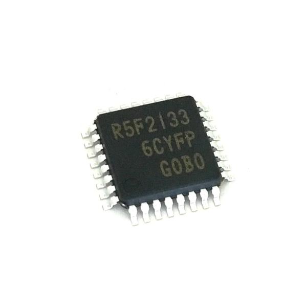 R8C/33CはR8C CPUコアを搭載しています。最大動作周波数は20MHzです。面実装(チップ)パッケージなので、省スペースな設計ができます。ラインスキャンカメラの画像処理用サブマイコンとしてオススメです。型番：R5F21336CYFP...