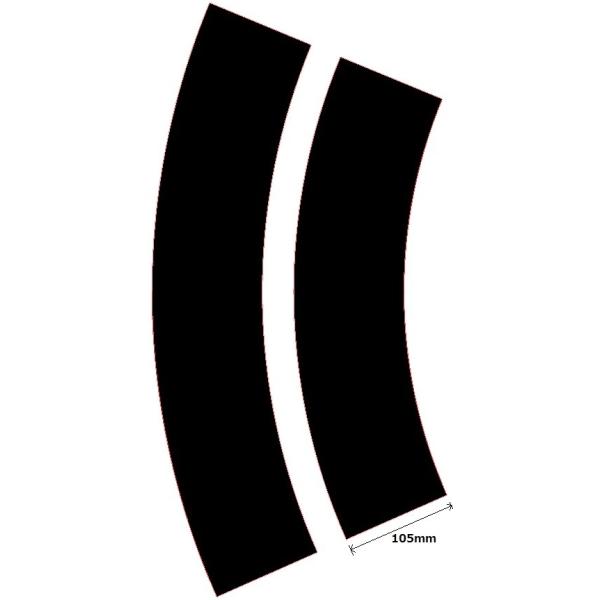 マイコンカー公式コースと同じ素材のカット済みカッティングシートです。黒色：中川ケミカル793（新品番791M）（ブラックマット）カーブ半径450mm(R450)×1枚分のシートです。※本製品は受注生産のため、納品まで１〜３週間かかります。