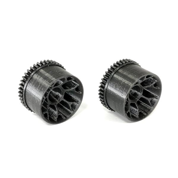 マイクロマウス競技、ロボトレース部門で優勝経験のある極東技術結社開発の完全オリジナルホイールです。ホイールとギヤが一体化しているため、軽量で高性能な駆動系を簡単に組むことができます。歯数とタイヤ幅が違う全４種類をラインナップしております。ロ...