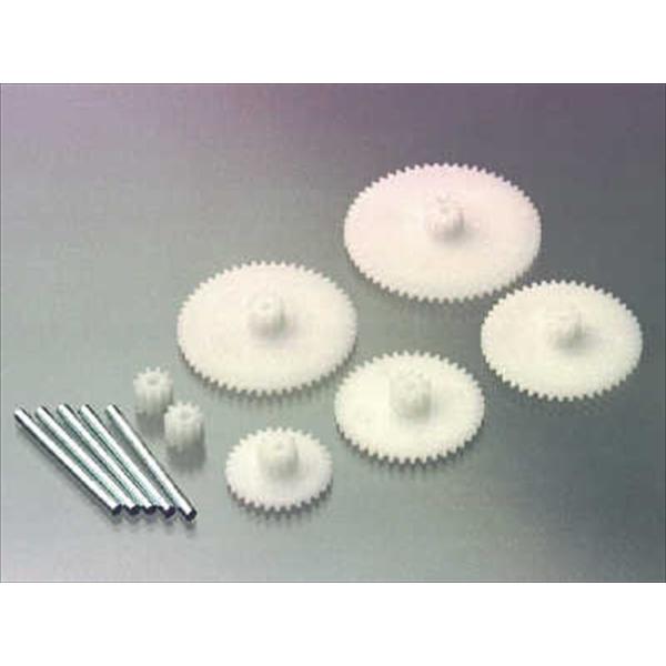 メーカー：株式会社ロボテナ【旧レインボープロダクツから事業譲渡を受け、POWER'S製品の製造・販売を行っています。】製品型番：91601マブチモータ関連パーツ平ギヤセット大小5枚&amp;シャフト入りピニオンギヤはマブチモーターに適合モジ...