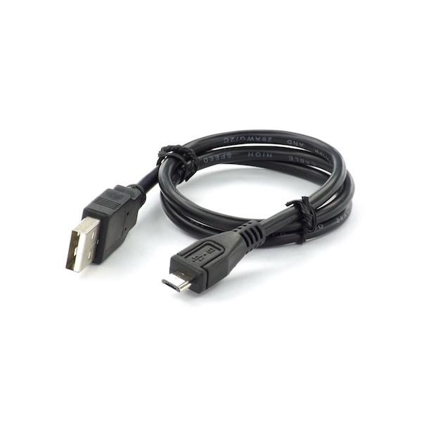 microBタイプのUSB2.0ケーブル、長さは50cmです。  他に、Bタイプ、miniBタイプの製品や、microBタイプでケーブルが1.8 mの製品の取り扱いもございます。 USBケーブル比較左から、B、miniB、microB。この...