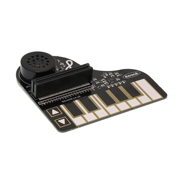 本商品はmicro:bit v1・v2の両方に対応しています。アンプ、スピーカーを内蔵したmicro:bit用のグランドピアノ型ミニキーボード拡張基板です。micro:bitをエッジコネクタに差し込んで使用します。15個の静電容量式タッチパ...