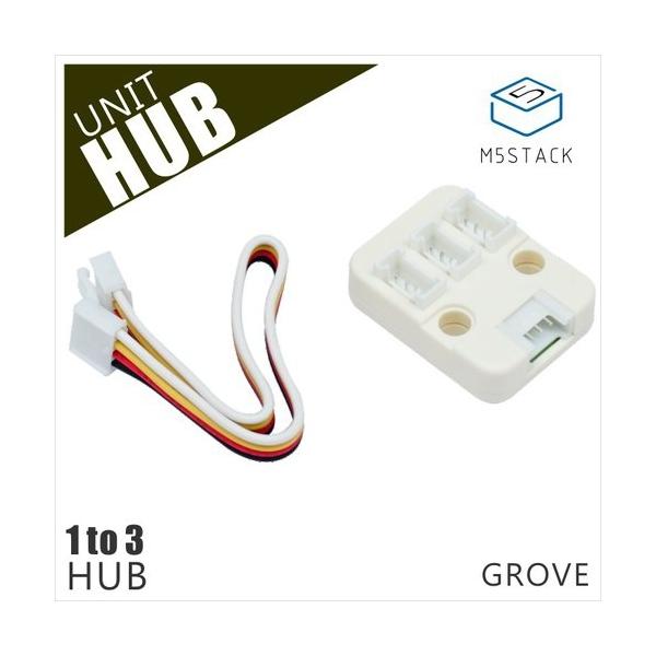 Groveポートを三つ備えたM5Stack用の拡張ユニットです。任意のユニットを三つまで追加することが可能です。M5GO IoTスターターキットに含まれているユニットの一つです。レゴ用の取り付け穴を二つ搭載しています。●内容物拡張ハブユニッ...