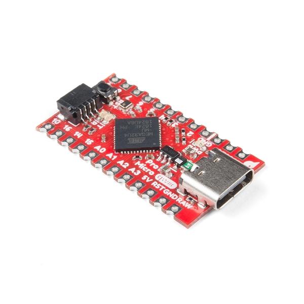 SparkFun社のATmega32U4搭載ボードPro Microの新バージョンです。新たにUSB Type-Cコネクタ、Qwiicコネクタ、リセットボタンを搭載し、端面スルーホールとするなど様々な改良が施されました。【仕様】マイコン：A...