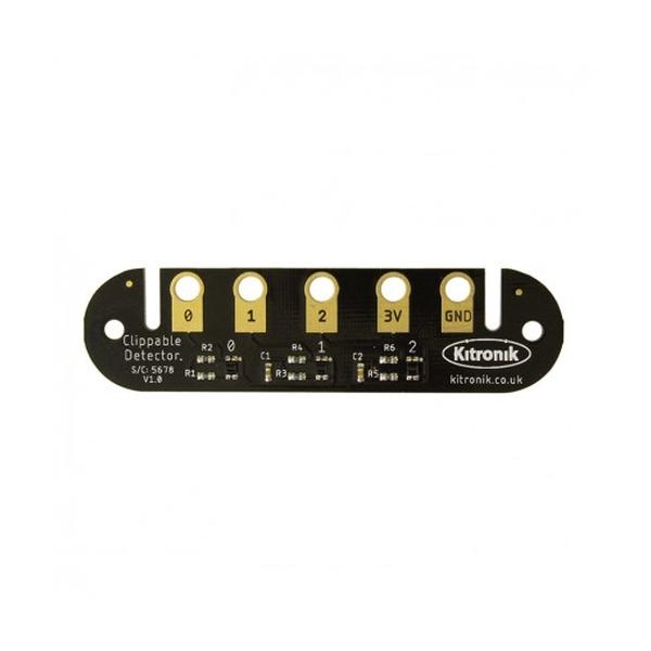 本商品はmicro:bit v1・v2の両方に対応しています。フォトトランジスタを三つ搭載した、micro:bit やKlip Motor BoardなどのKitronik基板に使える基板です。明るさ、物体、ラインを検出することができます。...