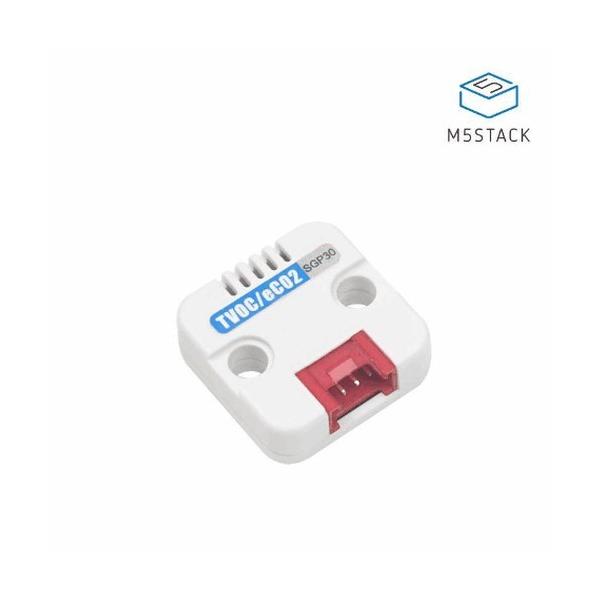 SGP30を内蔵したM5Stack用デジタルマルチピクセルガスセンサのユニットです。空気中のさまざまなVOC（揮発性有機化合物）と水素（H2）を主に測定します。TVOC（総揮発性有機化合物）とeCO2（二酸化炭素相当量）濃度を測定し検出する...