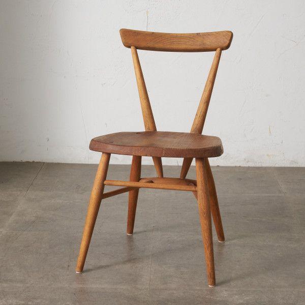 **サイズ（単位mm）**-  幅 375 奥行き 395 高さ 615 座高 350＊若干の誤差は御了承下さい。**主な素材**- エルム- ブナ**特記事項**- 脚裏に釘がついているためフェルトで保護しています。- 商品コンディション...