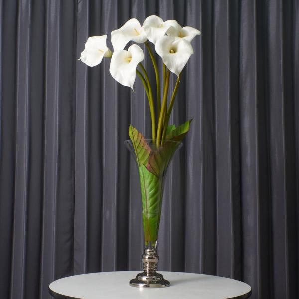 **サイズ（単位mm）**-  幅 600 奥行き 680 高さ 1170＊若干の誤差は御了承下さい。**主な素材**- ポリエステル、プラスチック- 花器:ガラス**特記事項**- 商品コンディションは詳細画像にて必ずご確認お願いします。...