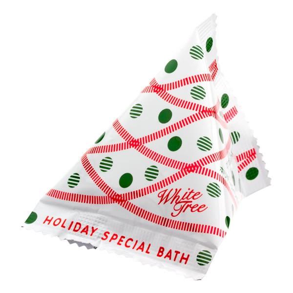 人気のオンセンジャポンジャポンにクリスマスバージョンが登場。ツリーのようなパッケージがかわいいバスパウダー。[効能]疲労回復、神経痛、腰痛、冷え症、肩のこり[ホワイトツリー]すっきりとした針葉樹の森の香り乳白色の湯色【医薬部外品（薬用入浴剤...