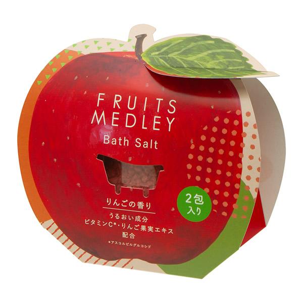 フレッシュな果実の香りをギュッと閉じ込めたバスソルト[りんごの香り]フレッシュなリンゴの香りをぎゅっと閉じ込めたバスソルト●うるおい成分 ビタミンC（アスコルビルグルコシド）・りんご果実エキス配合で、湯上りはなめらか素肌に。●りんごの香りが...