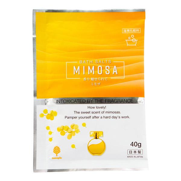 今日一日頑張った自分にご褒美をあげましょう。[ミモザ]通りすがりに「ふわっ」。思わず振り向くミモザの香り。■販売元／紀陽除虫菊■内容量／40g■成分／硫酸Na、炭酸水素Na、香料、グリシン、シリカ、水、BG、エタノール、ユキノシタエキス、ボ...