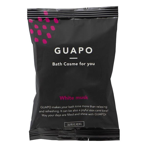 毎日を健康で美しく過ごすことを求める全ての人へ、ジェンダーレスな美容入浴料GUAPO。潤い成分(キウイエキス、アーチチョーク葉エキス、ホホバ種子油、ユズセラミド、ビタミンＣ誘導体、スクワラン)配合＜肌へのいたわり処方＞●塩素除去水道水に含ま...