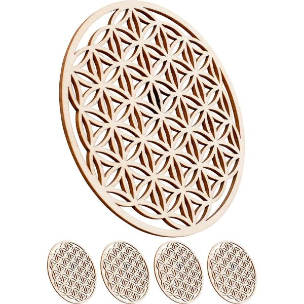 木製 フラワーオブライフ コースター 神聖幾何学 彫刻 浄化 エネルギーチャージ インテリア 敷物 瞑想 ヒーリング マンダラブランド：DANNY LIB用途：グラス・カップのコースター、パワーストーンの浄化台、インテリア、壁飾り、瞑想時の...