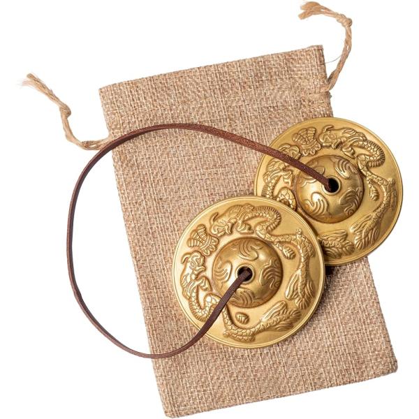 「商品情報」「主な仕様」【チベタンベルについて】 模様：龍神双龍 素材：銅 サイズ：ベルの直径約6cm 紐素材：PUレザー【ご注意ください】 この商品は海外で製造され、直接輸入されているため、少しの傷があったり、革ひもが毛羽立っていることが...