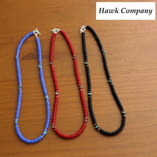 ホークカンパニー[Hawk Company]「ガラスビーズネックレス」(全3色)(12-5657)≪サイズ≫全長：50.0cm幅：0.6cm※表記のサイズは一個体を計測した数値ですので、多少の誤差はご了承ください。≪カラー≫01/BLACK...