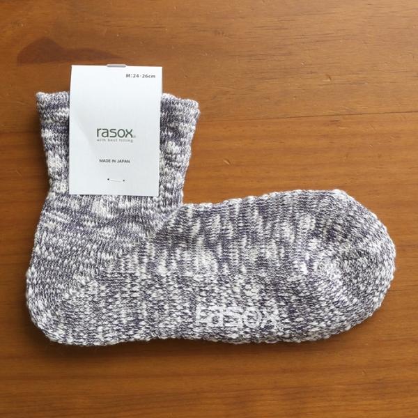 ラソックス[rasox]「ビッグスラブ・ミッド」(66-ca240lc01)≪カラー≫303/パープル≪サイズ≫Sサイズ：22.0〜24.0mMサイズ：24.0〜26.0cmLサイズ：26.0〜28.0cm≪素材≫綿、アクリル、その他≪生産...